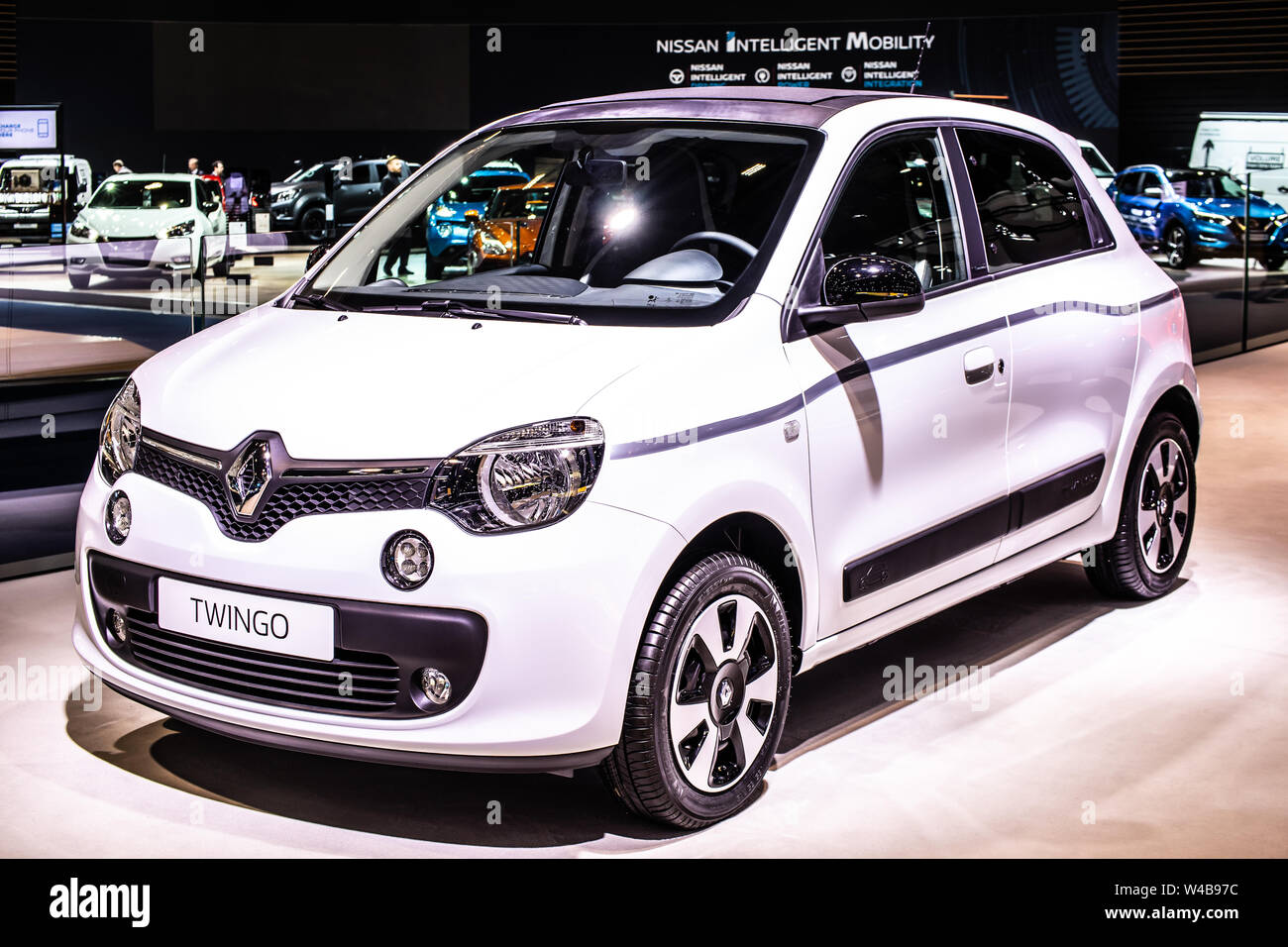 Brussels, Belgium, Jan 2019: Renault Twingo, Brussels Motor Show, third ...