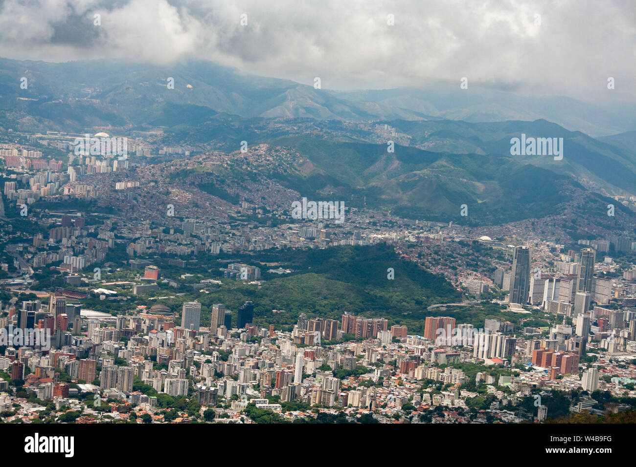 Caracas,Venezuela.Amazing aerial view of the city of Caracas from the ...