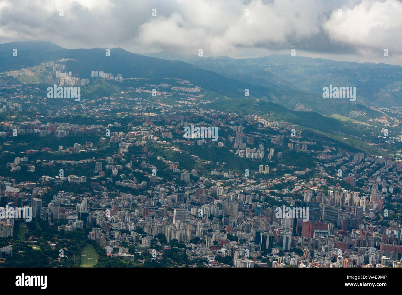 Caracas,Venezuela.Amazing aerial view of the city of Caracas from the ...