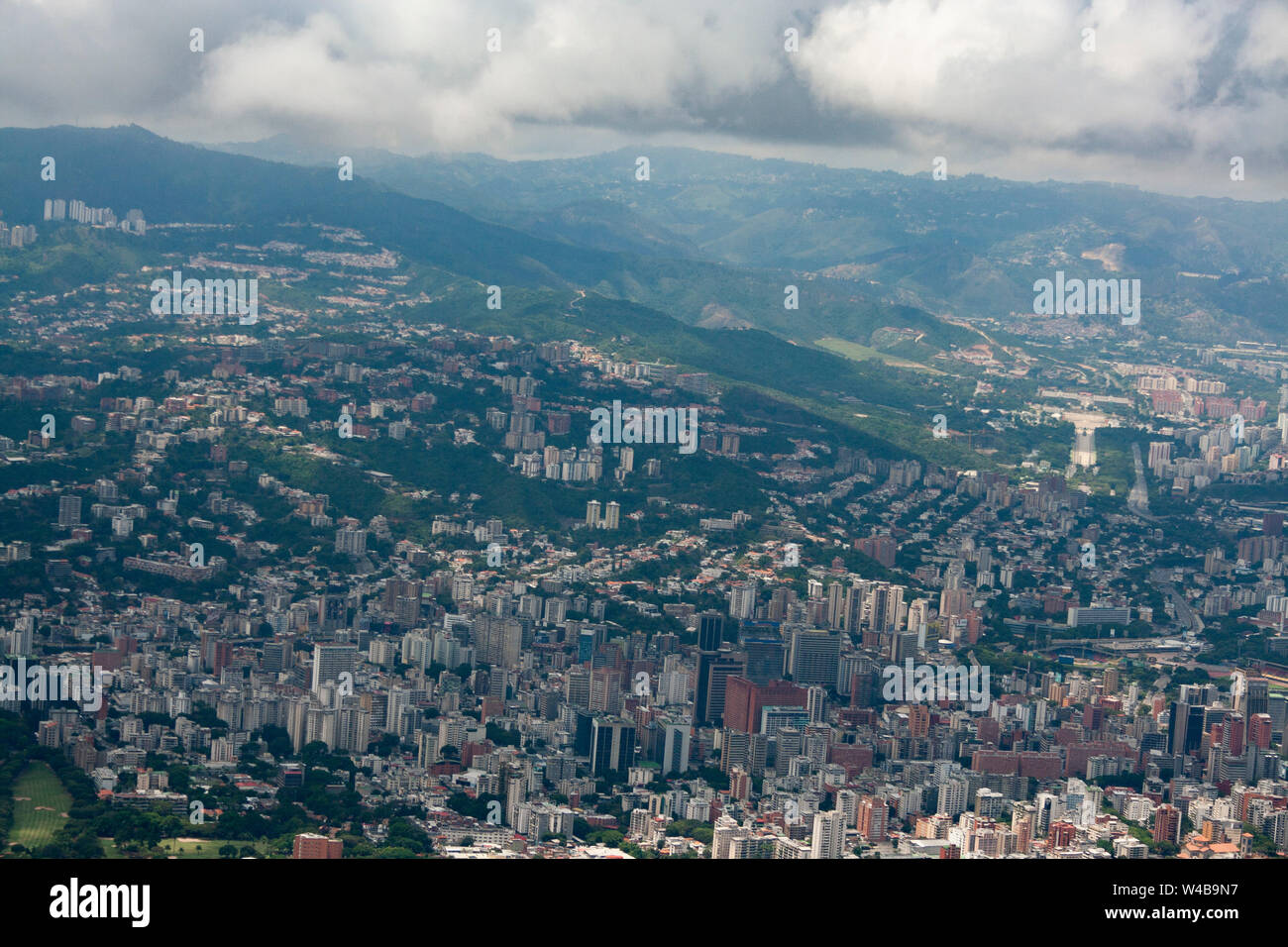 Caracas,Venezuela.Amazing aerial view of the city of Caracas from the ...