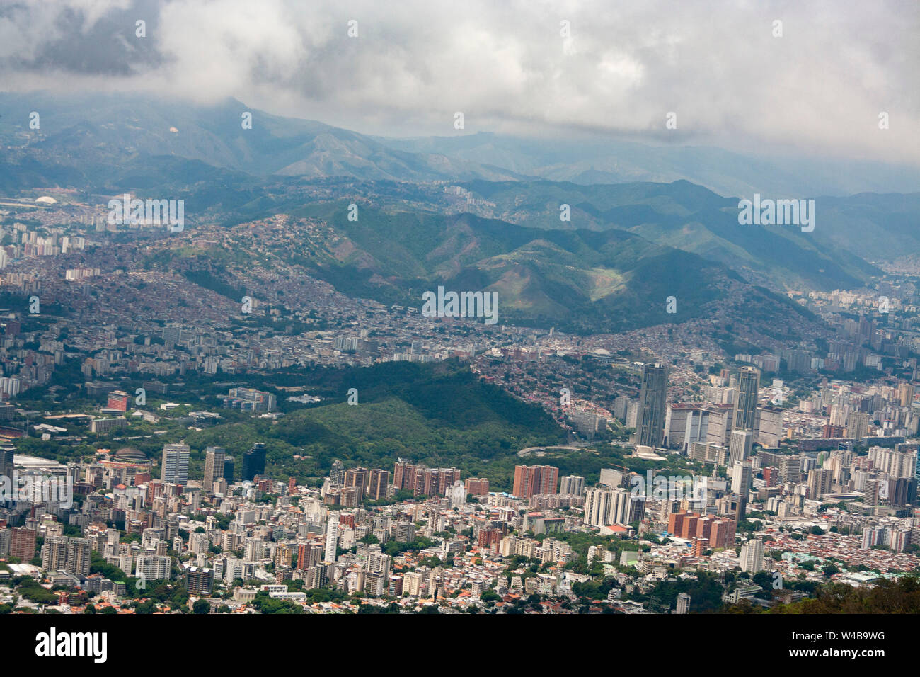 Caracas,Venezuela.Amazing aerial view of the city of Caracas from the ...