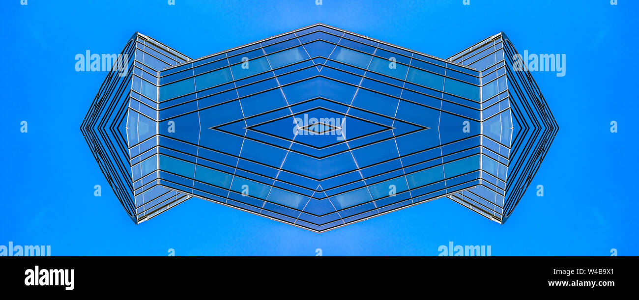 Large photo of the windows of an office building. Geometric ...