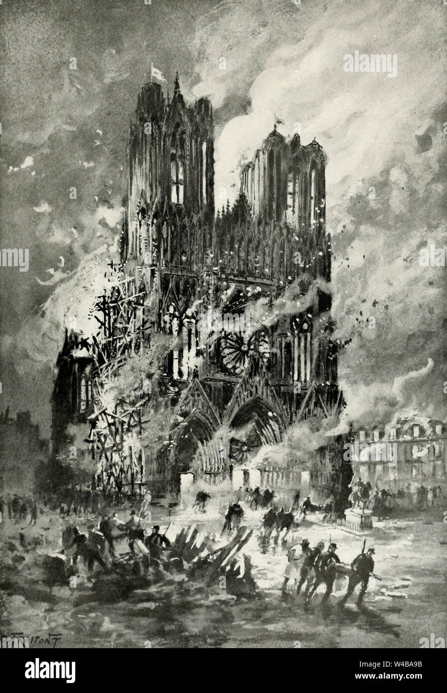 Reims cathedral 1914 hi-res stock photography and images - Alamy