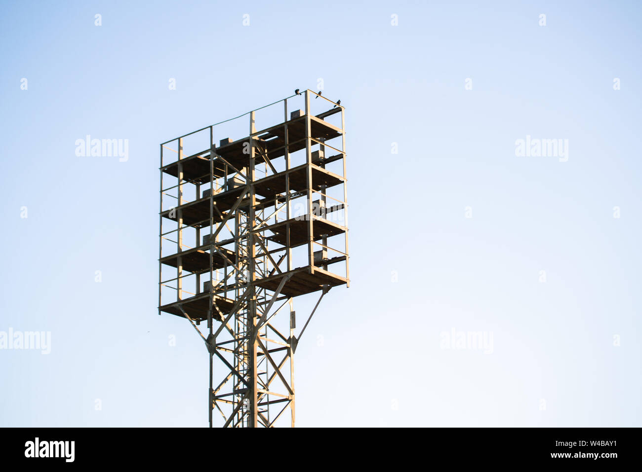 stadium huge spotlight stand outdoor with big lights Stock Photo - Alamy