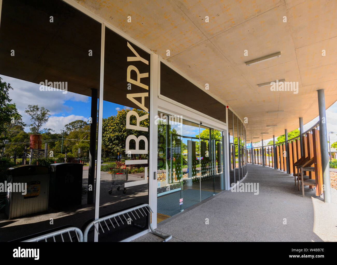 The modern building of the Library at Cooroy, Hinterland, Sunshine ...
