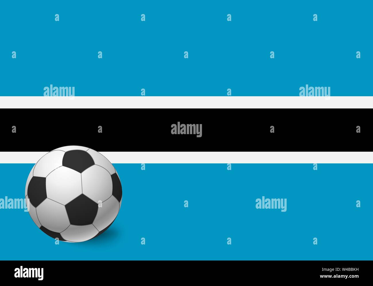 Botswana flag and soccer ball. National football background. Soccer ball with flag of Botswana ...