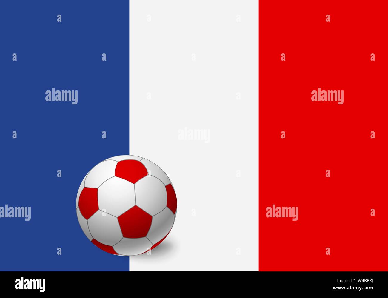 France flag and soccer ball. National football background. Soccer ball ...