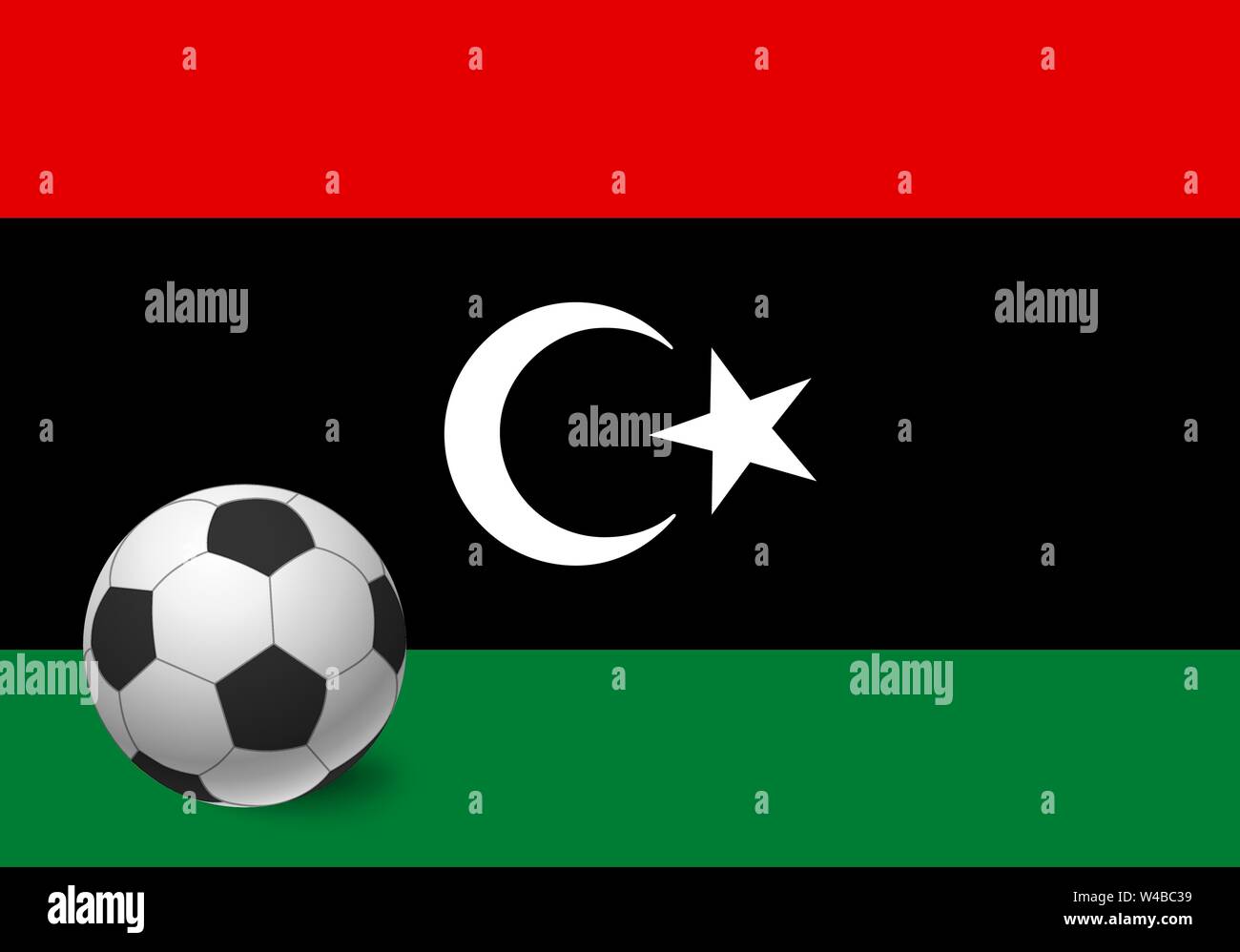 libya flag and soccer ball. National football background. Soccer ball with flag of libya vector ...