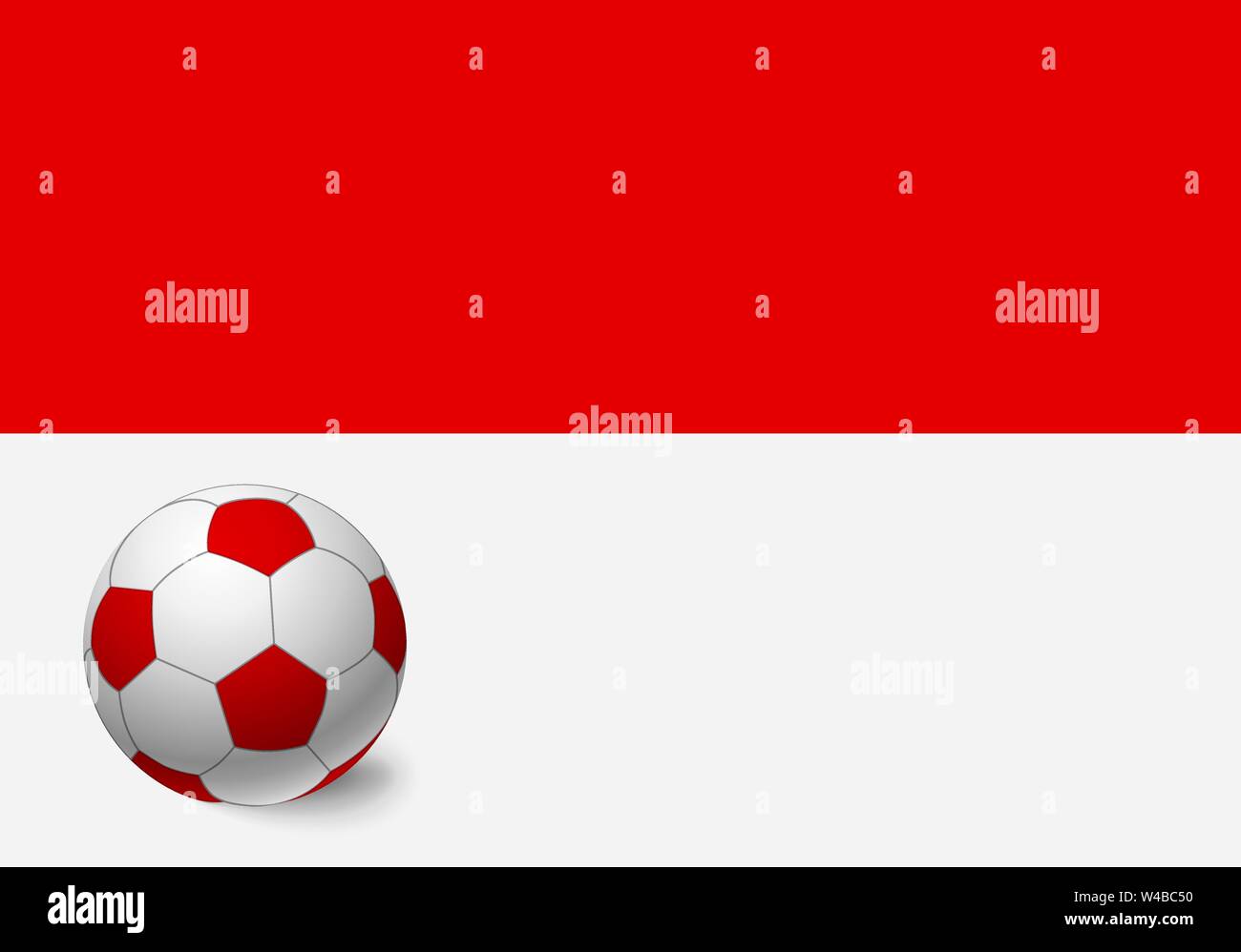 Monaco flag and soccer ball. National football background. Soccer ball ...