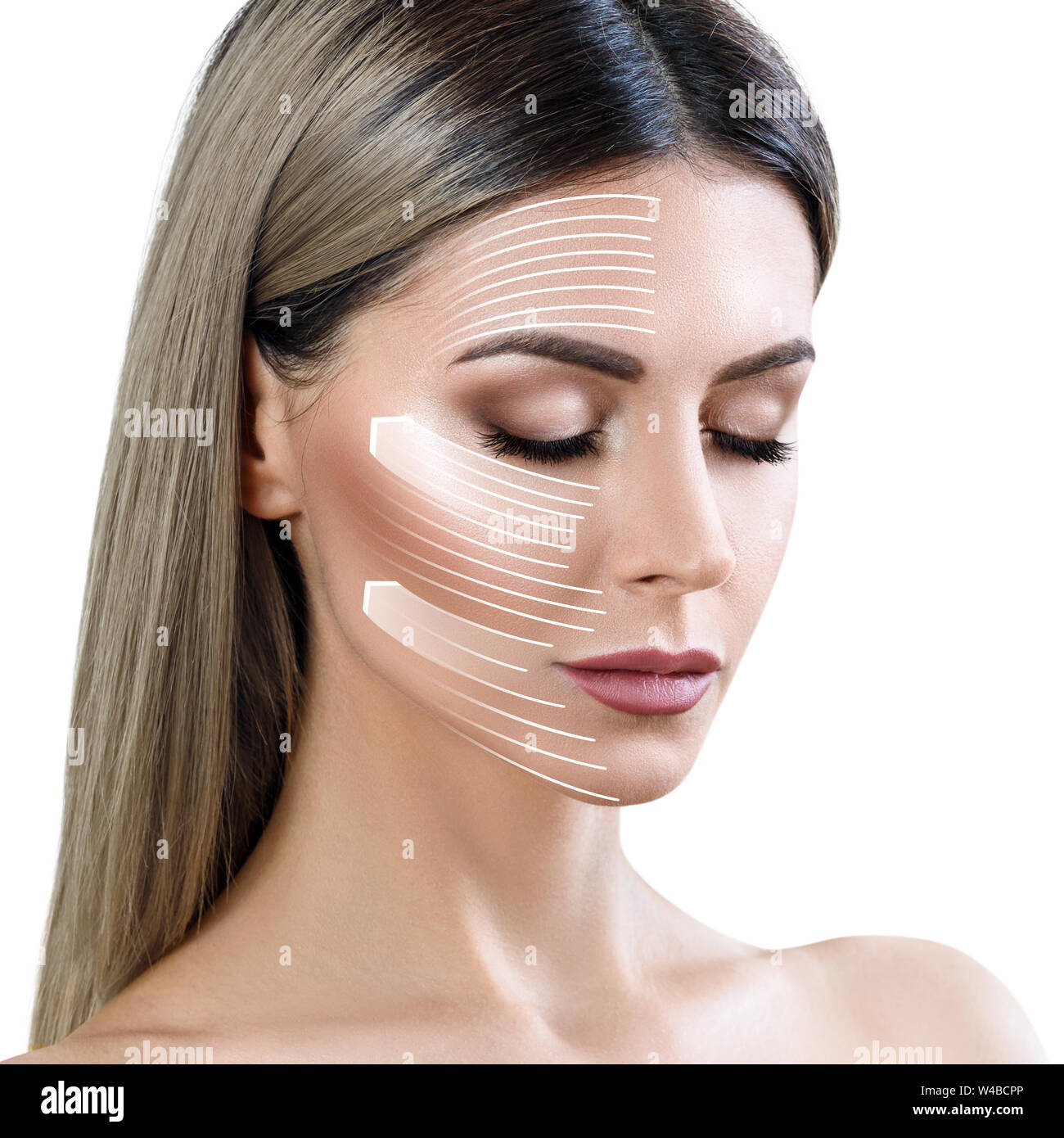Facial lines hi-res stock photography and images - Alamy