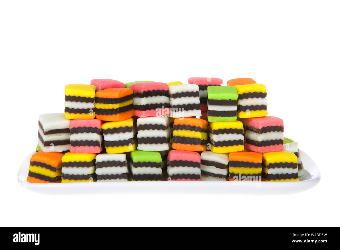 Fancy food white square plate hi-res stock photography and images - Alamy