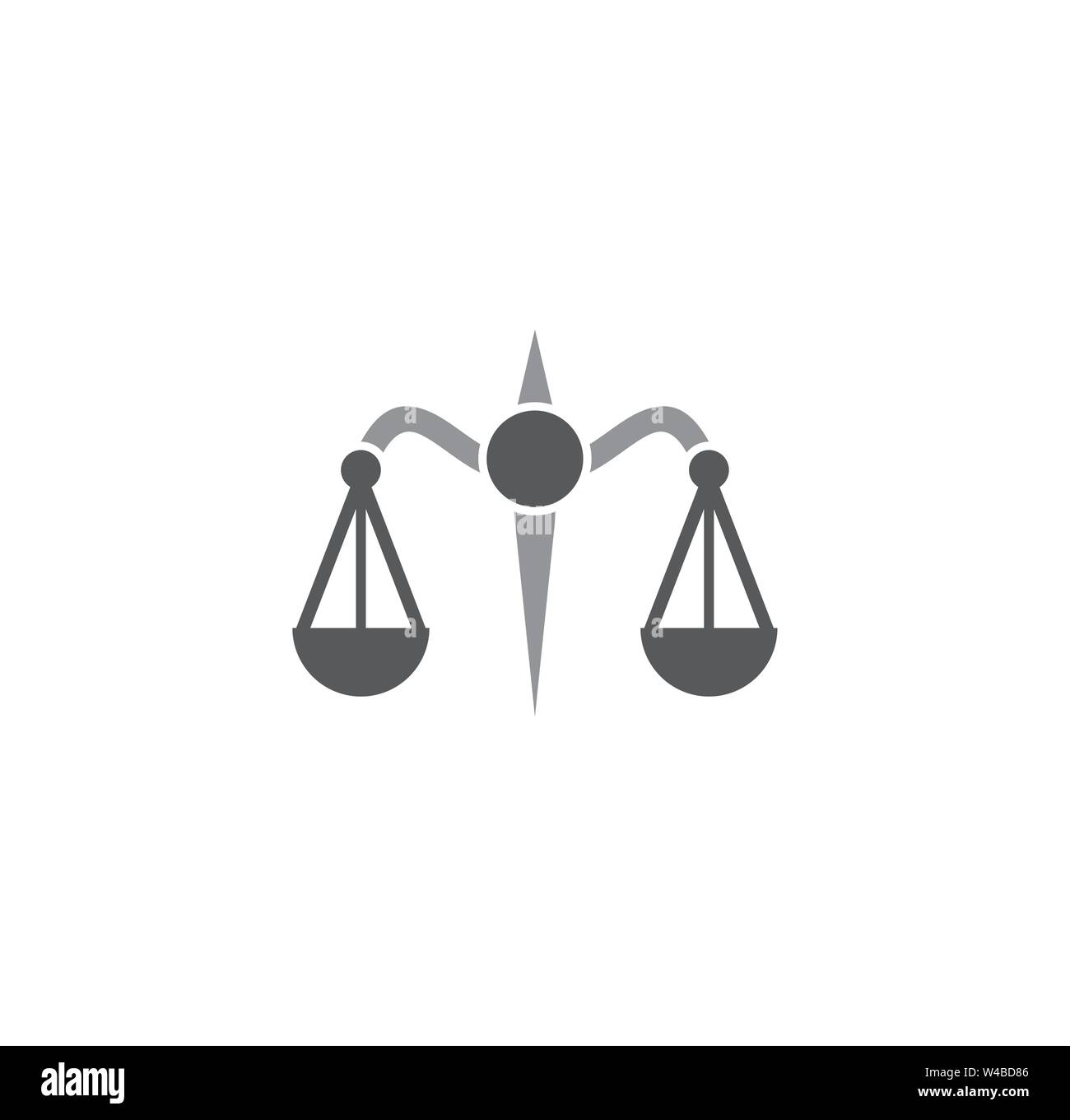 Scale icon on background for graphic and web design. Simple ...