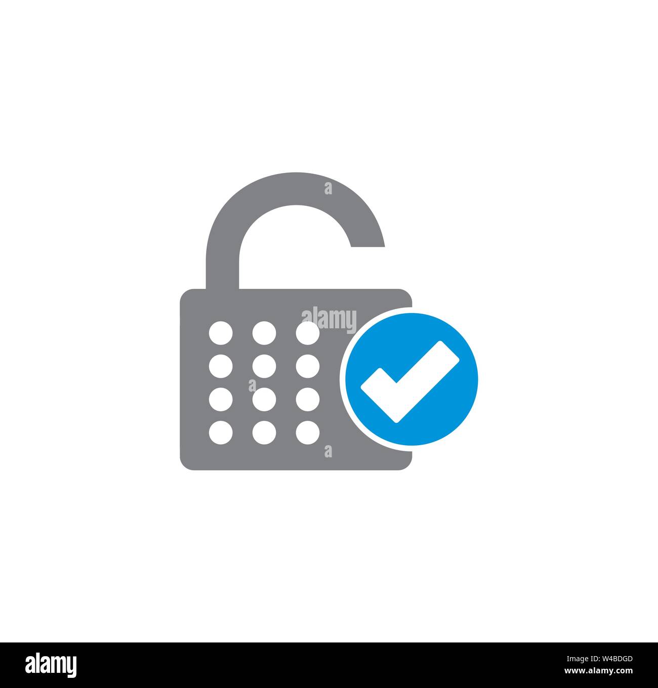 Smart lock icon on background for graphic and web design. Simple ...