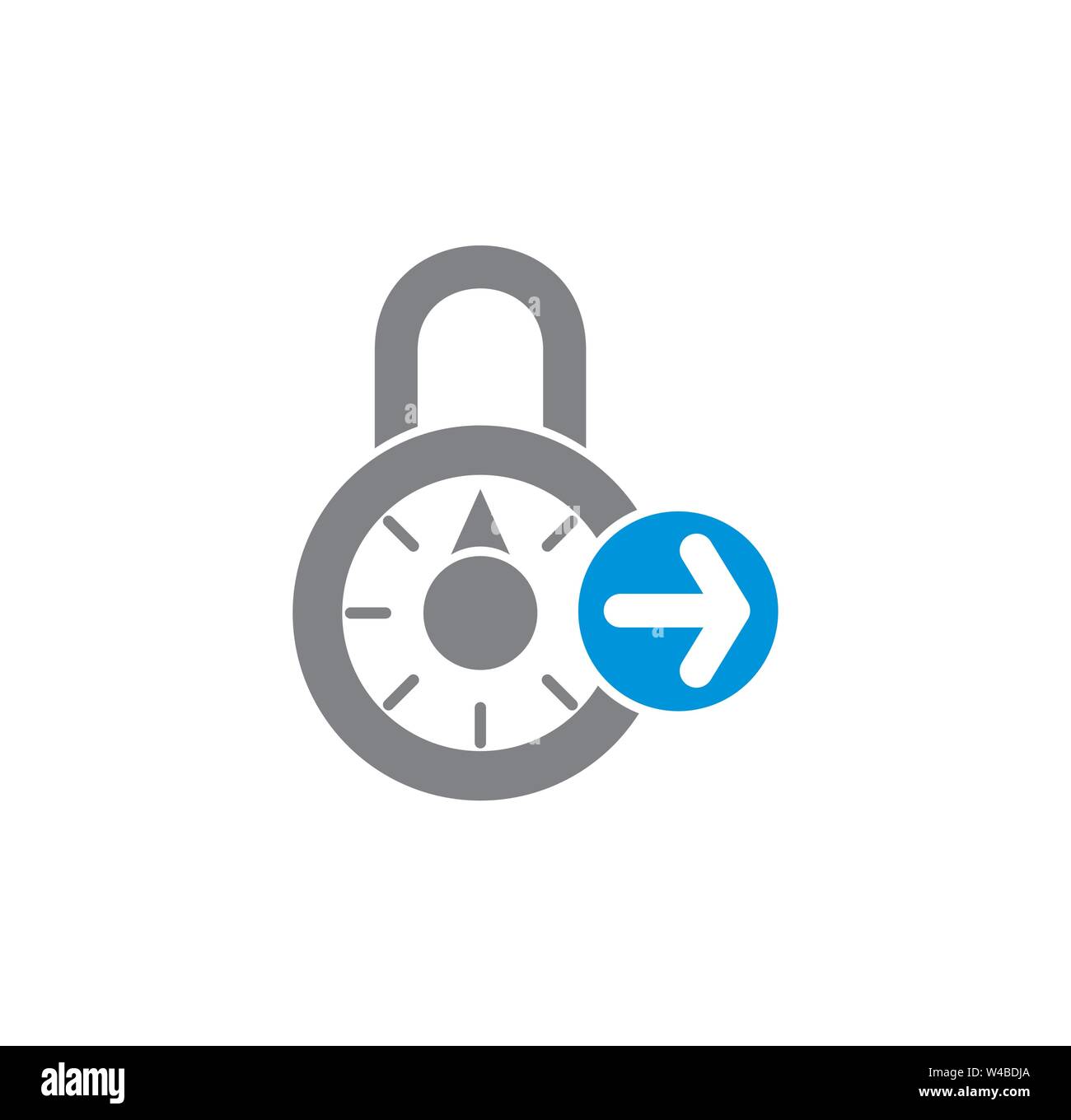 Smart lock icon on background for graphic and web design. Simple ...