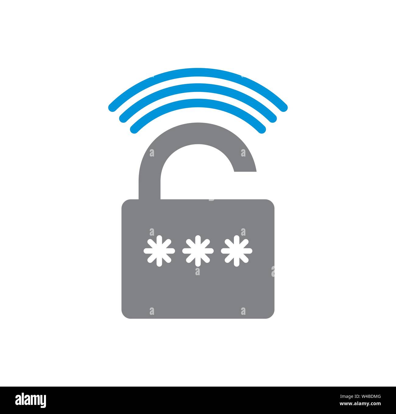 Smart lock icon on background for graphic and web design. Simple ...