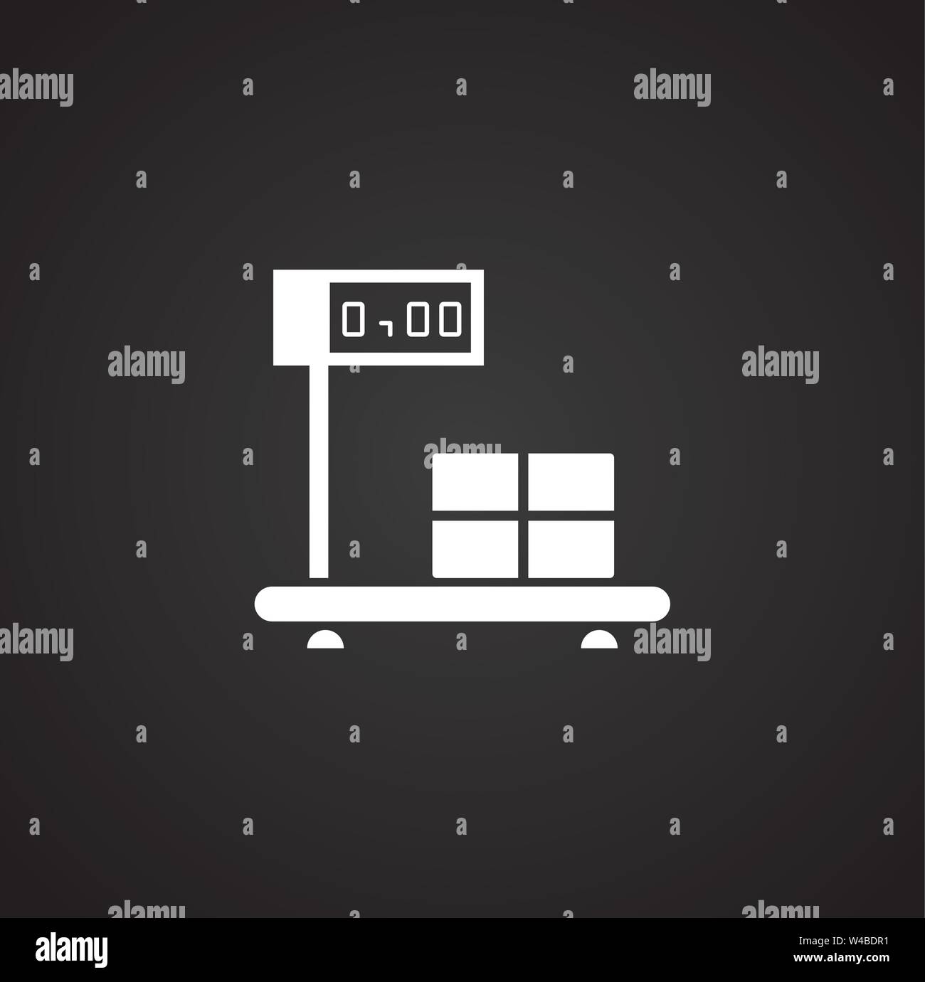 Scale icon on background for graphic and web design. Simple ...