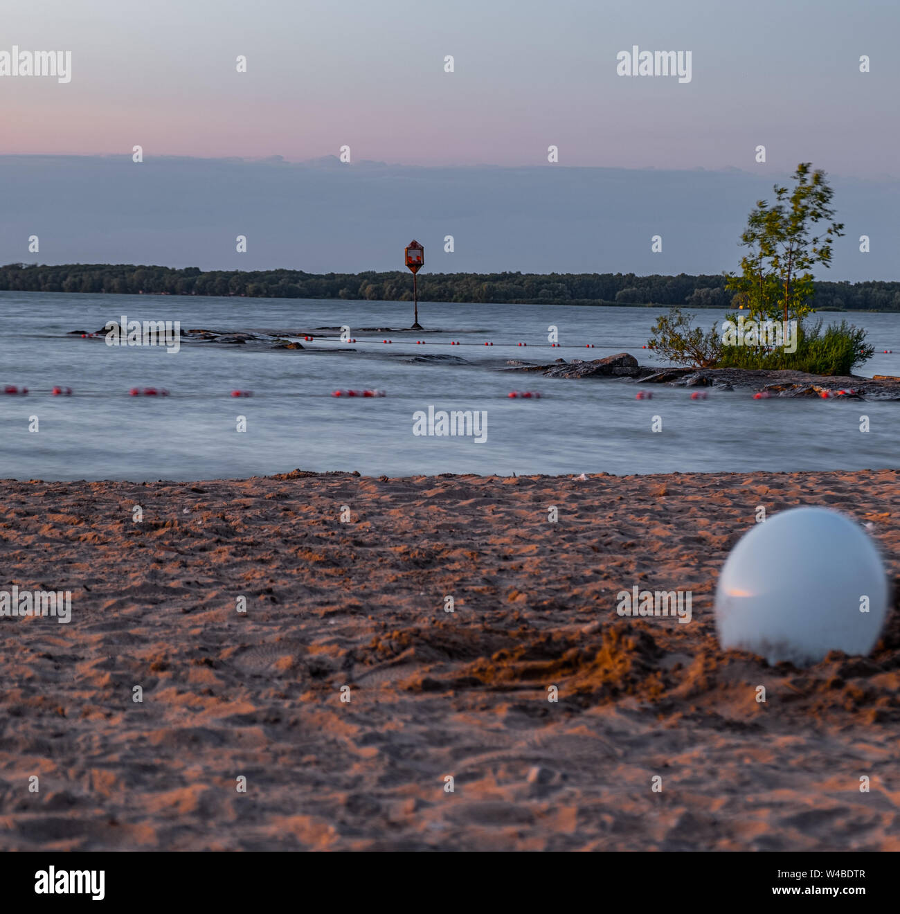 Sunset time at the Beach in Ontario Canada Stock Photo - Alamy