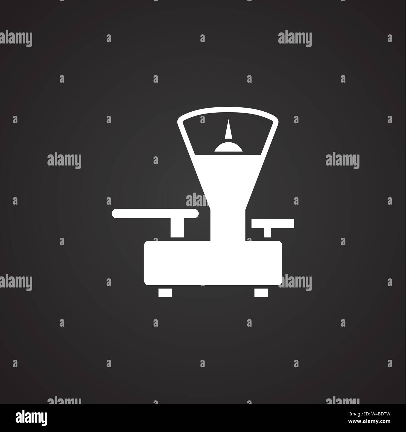 Scale icon on background for graphic and web design. Simple ...