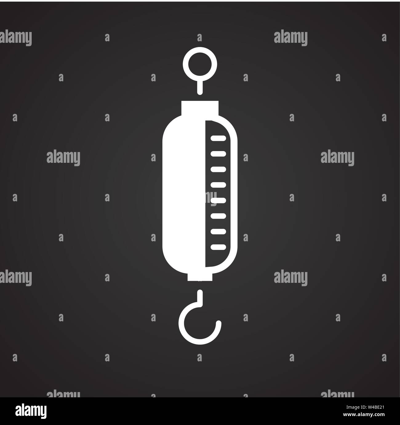 Scale icon on background for graphic and web design. Simple ...