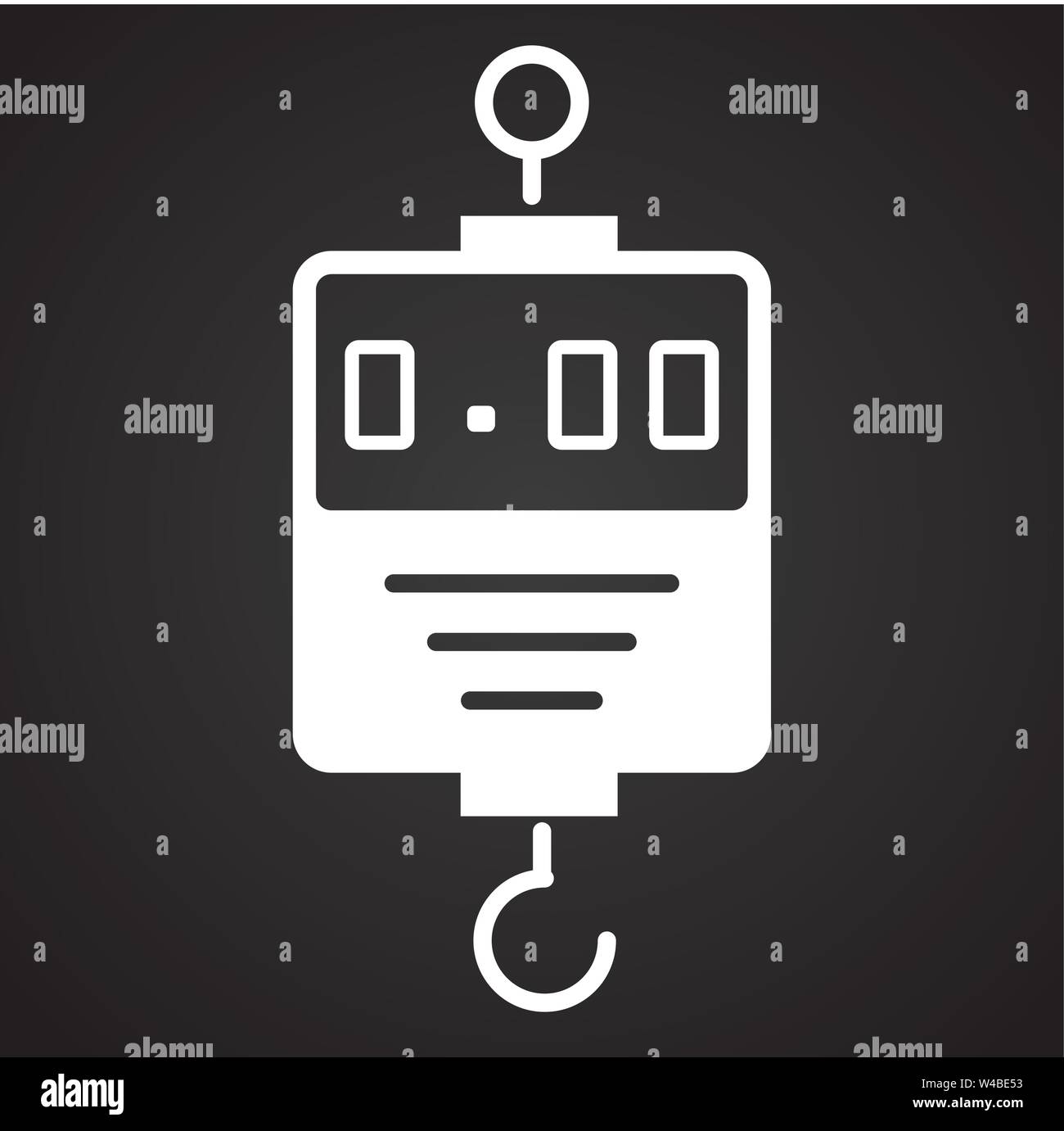 Scale icon on background for graphic and web design. Simple ...