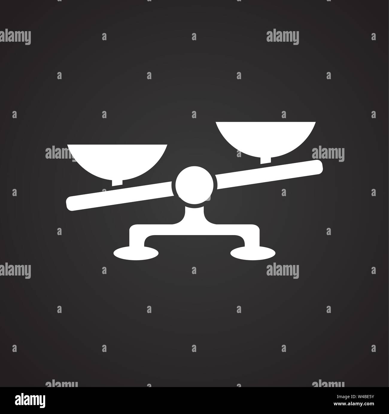 Scale icon on background for graphic and web design. Simple ...
