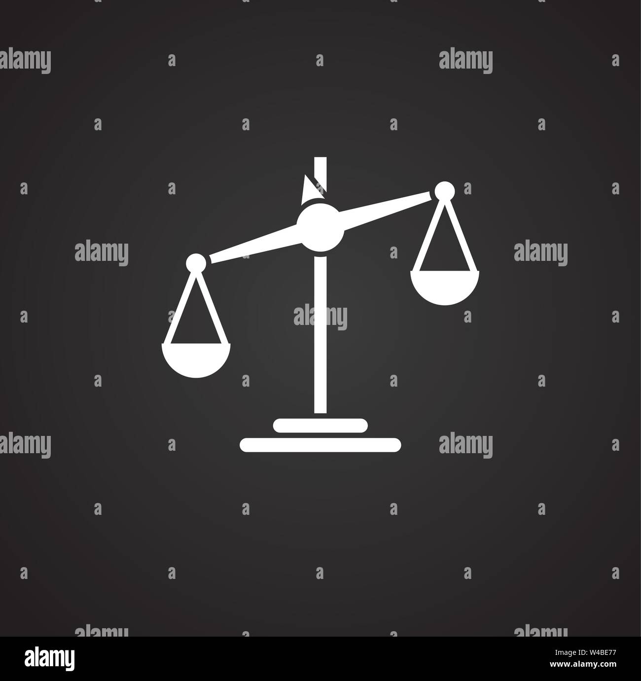 Scale icon on background for graphic and web design. Simple ...