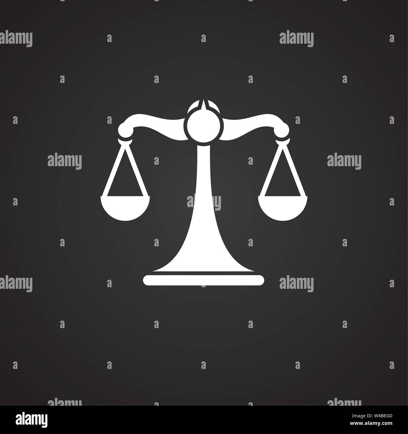 Scale icon on background for graphic and web design. Simple ...