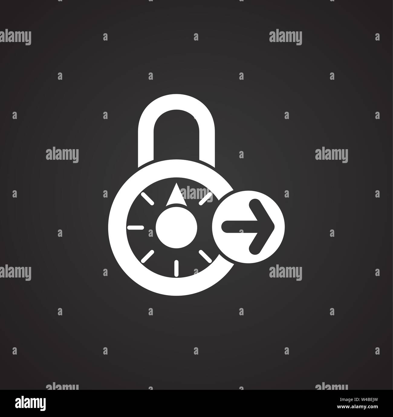 Smart lock icon on background for graphic and web design. Simple ...