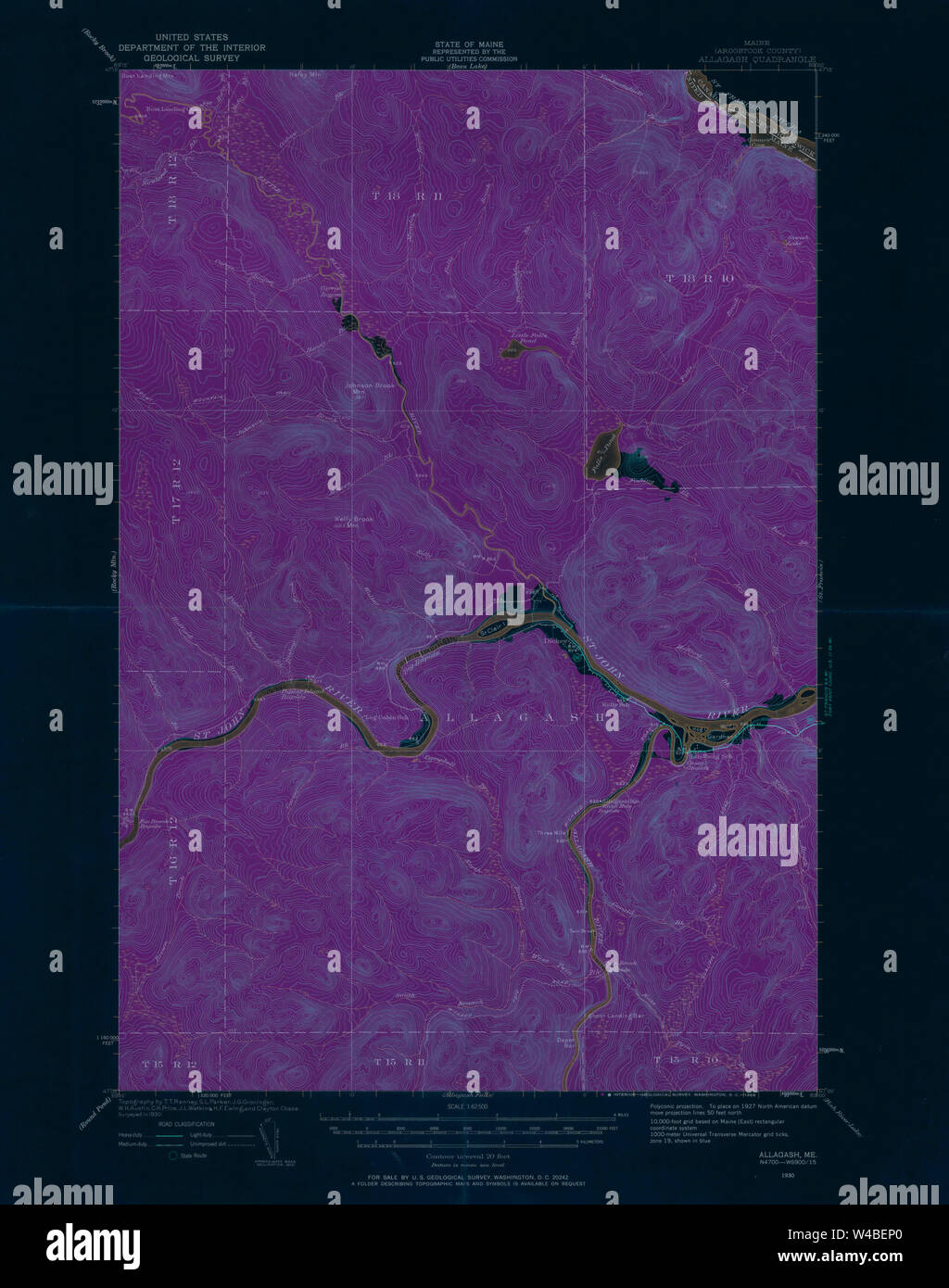 Map of allagash hi-res stock photography and images - Alamy