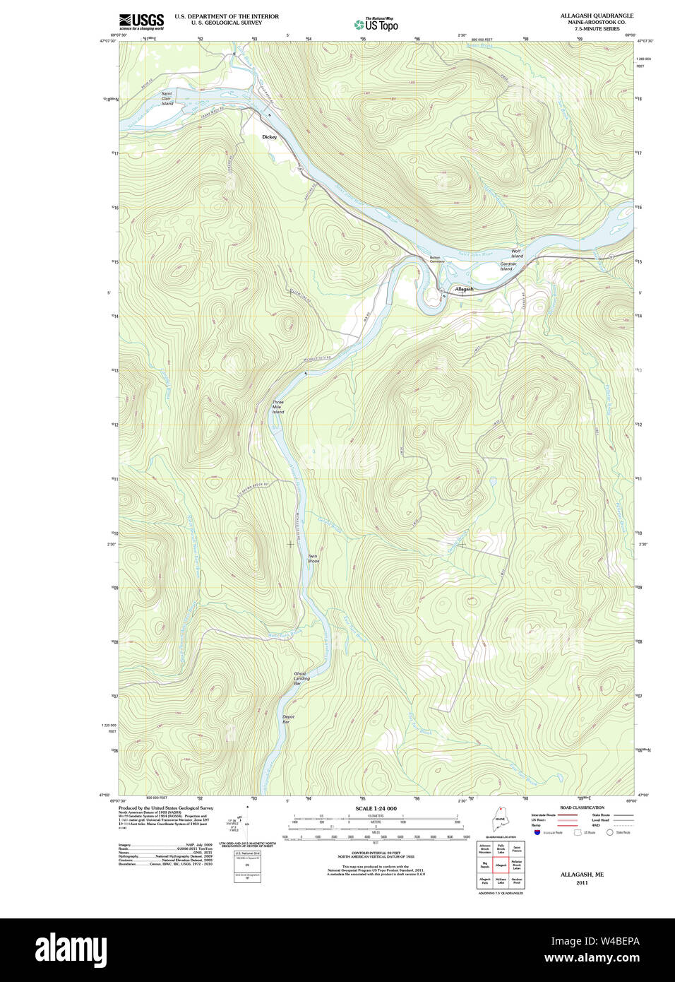 Allagash map Cut Out Stock Images & Pictures - Alamy