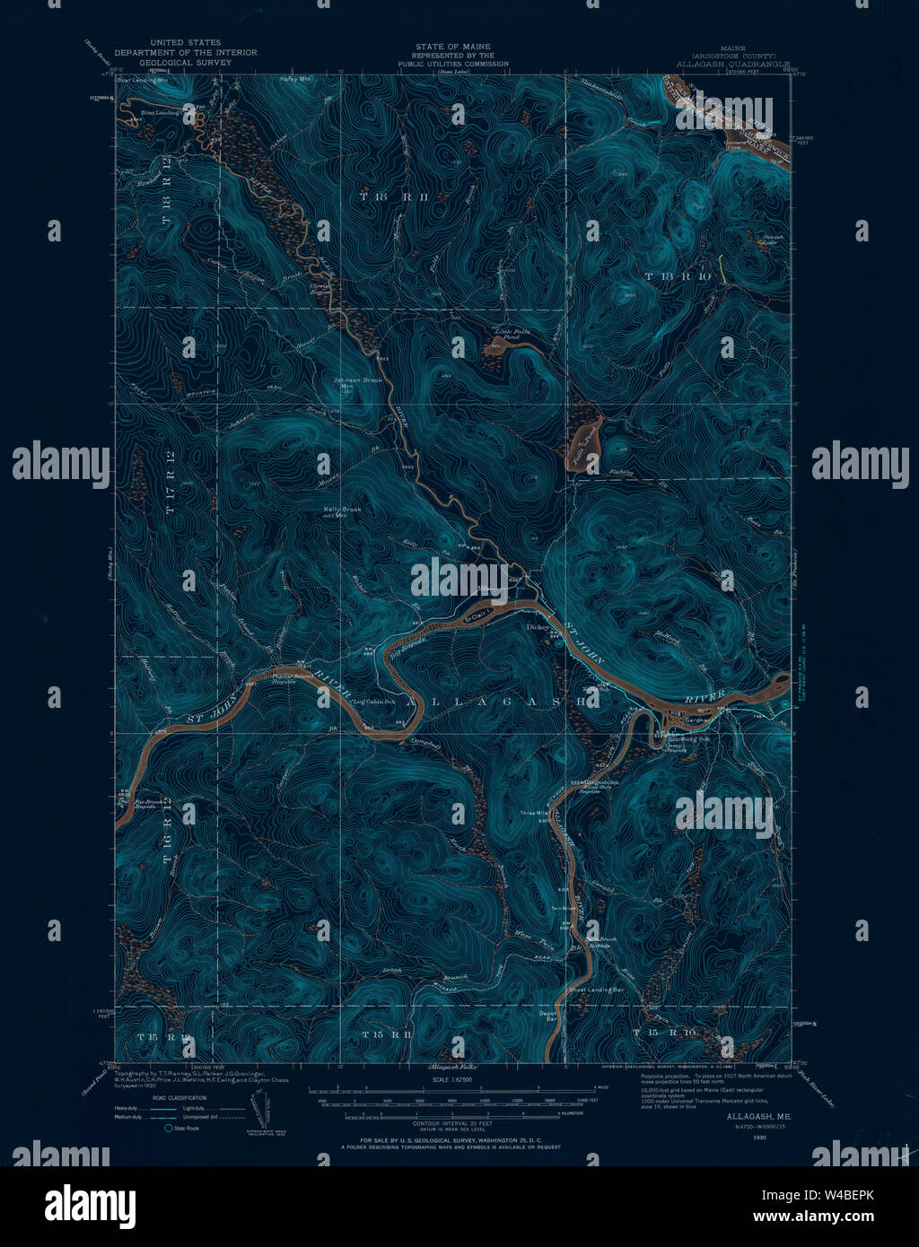 Map of allagash hi-res stock photography and images - Alamy