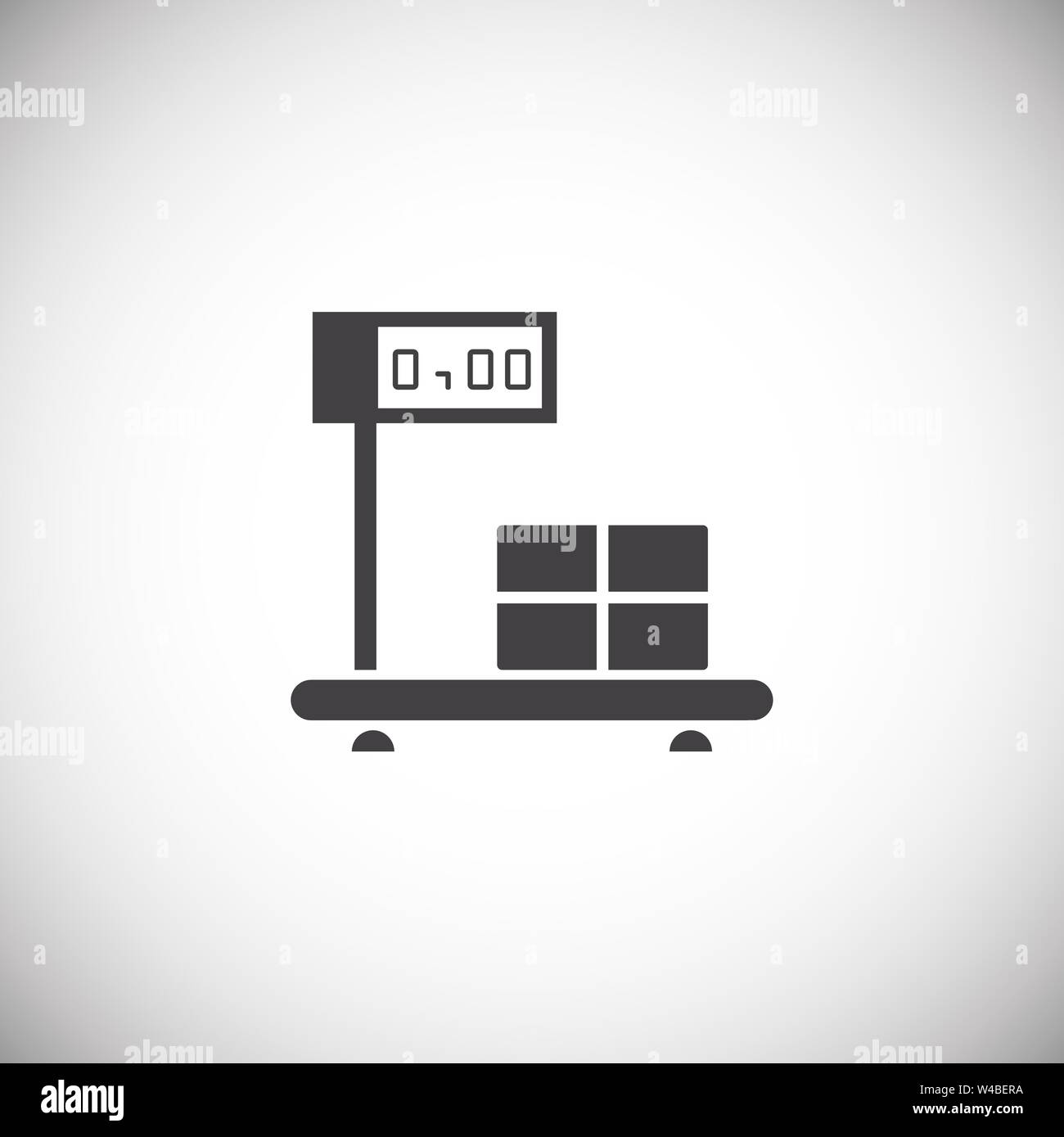 Scale icon on background for graphic and web design. Simple ...
