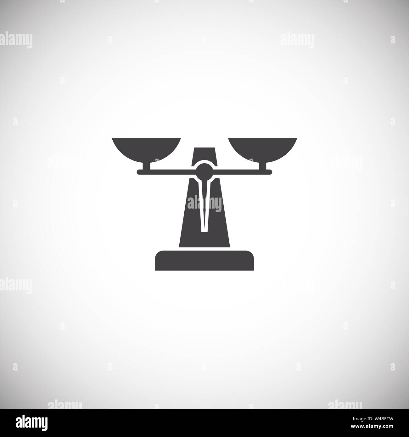 Scale icon on background for graphic and web design. Simple ...