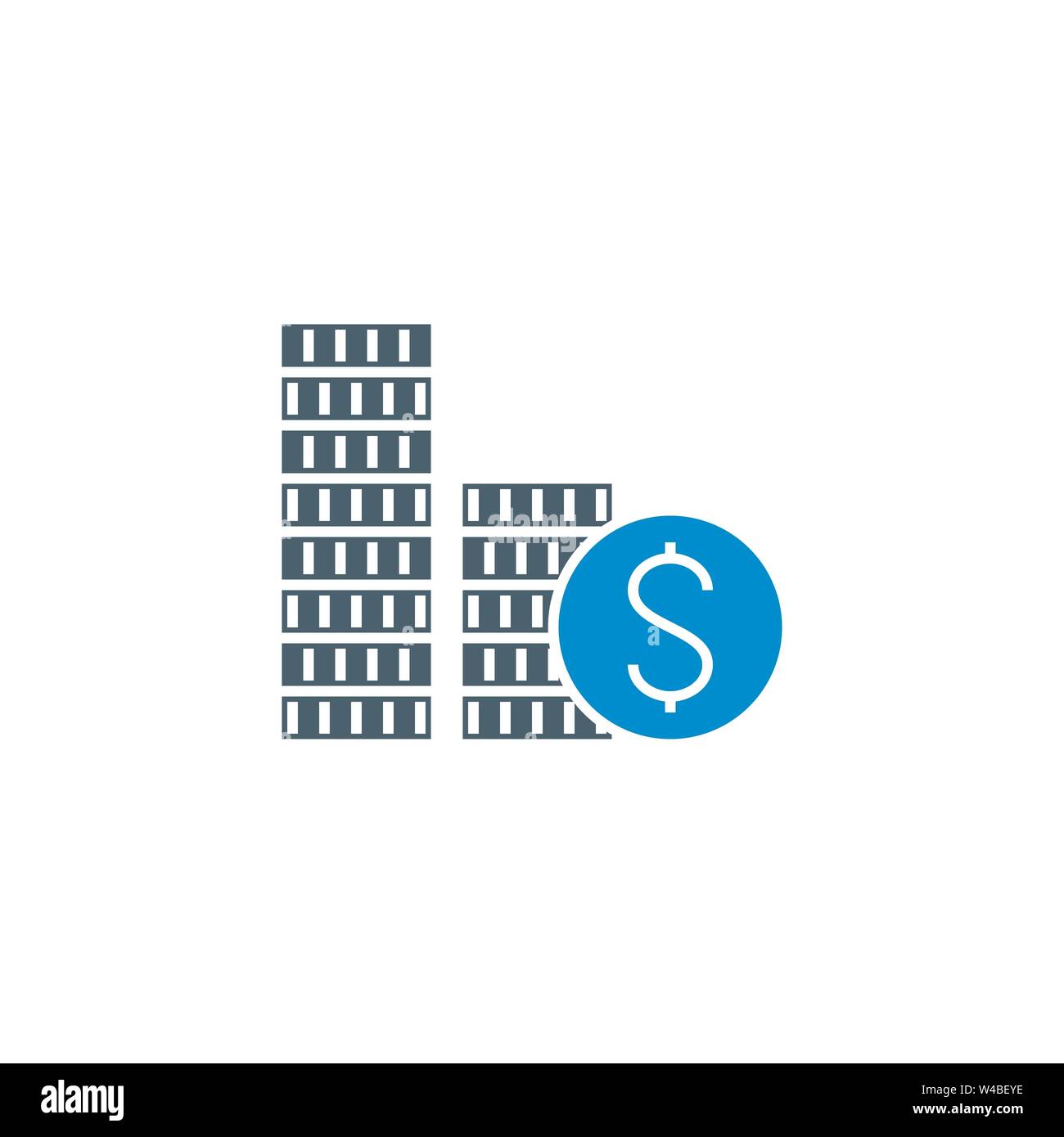 Coins Stack related vector glyph icon Stock Vector Image & Art - Alamy