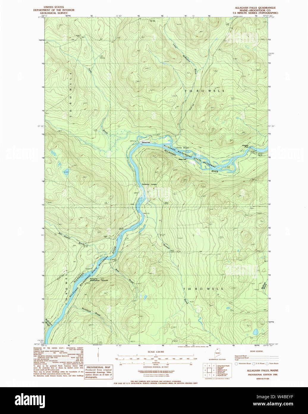 Allagash map hi-res stock photography and images - Alamy