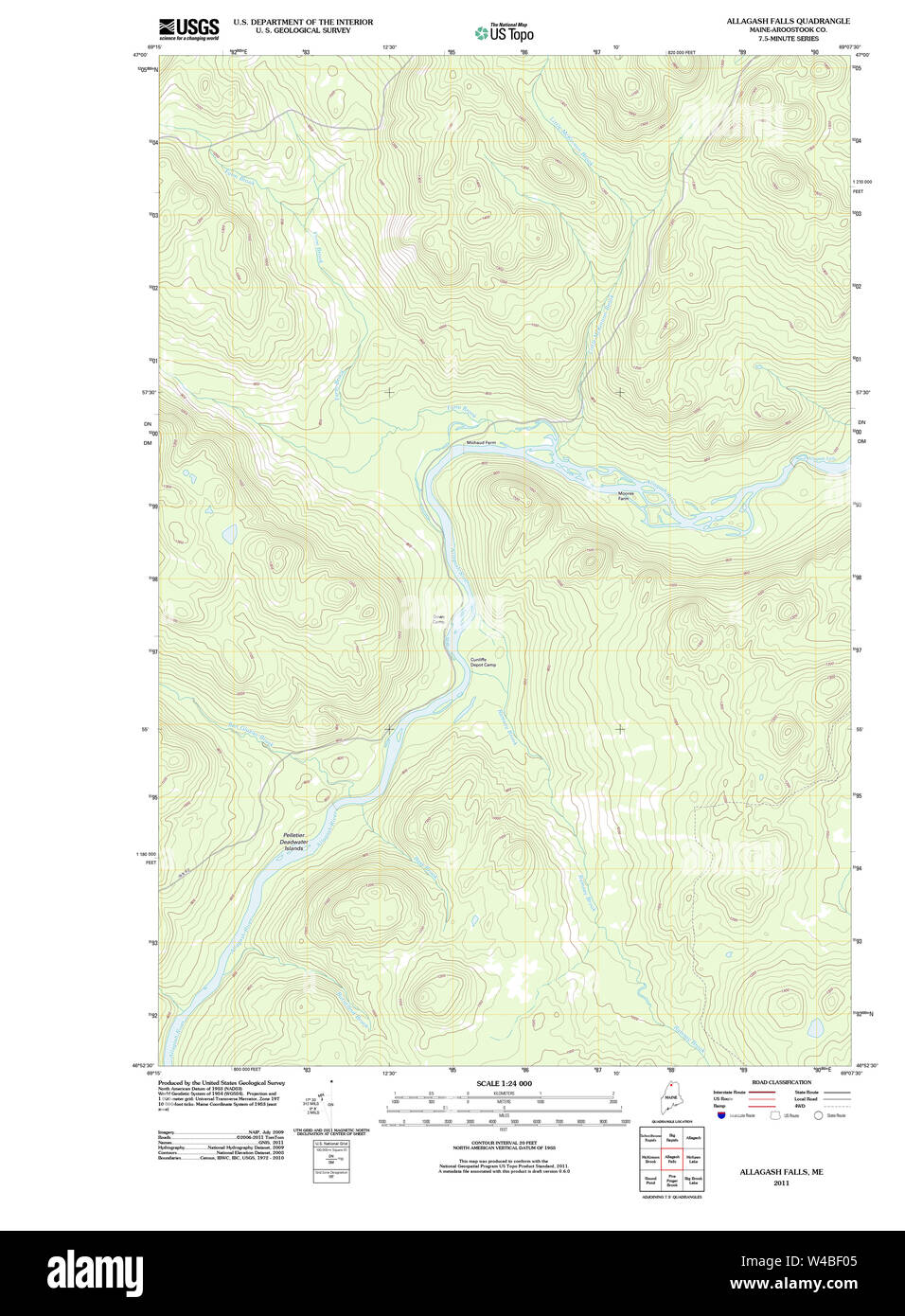 Allagash map hi-res stock photography and images - Alamy
