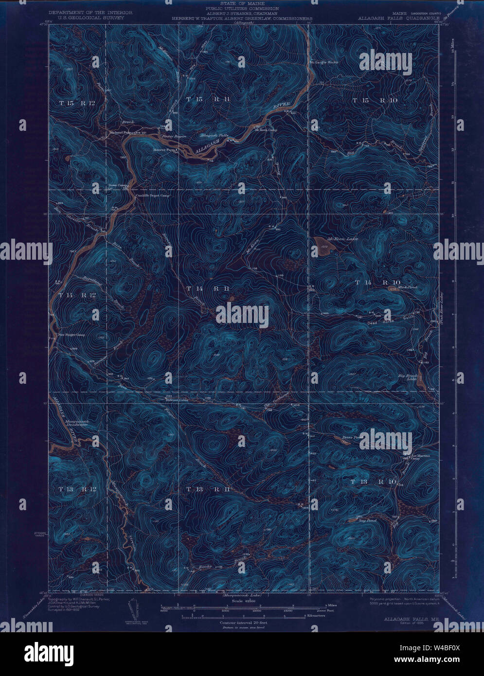 Map of allagash hi-res stock photography and images - Alamy