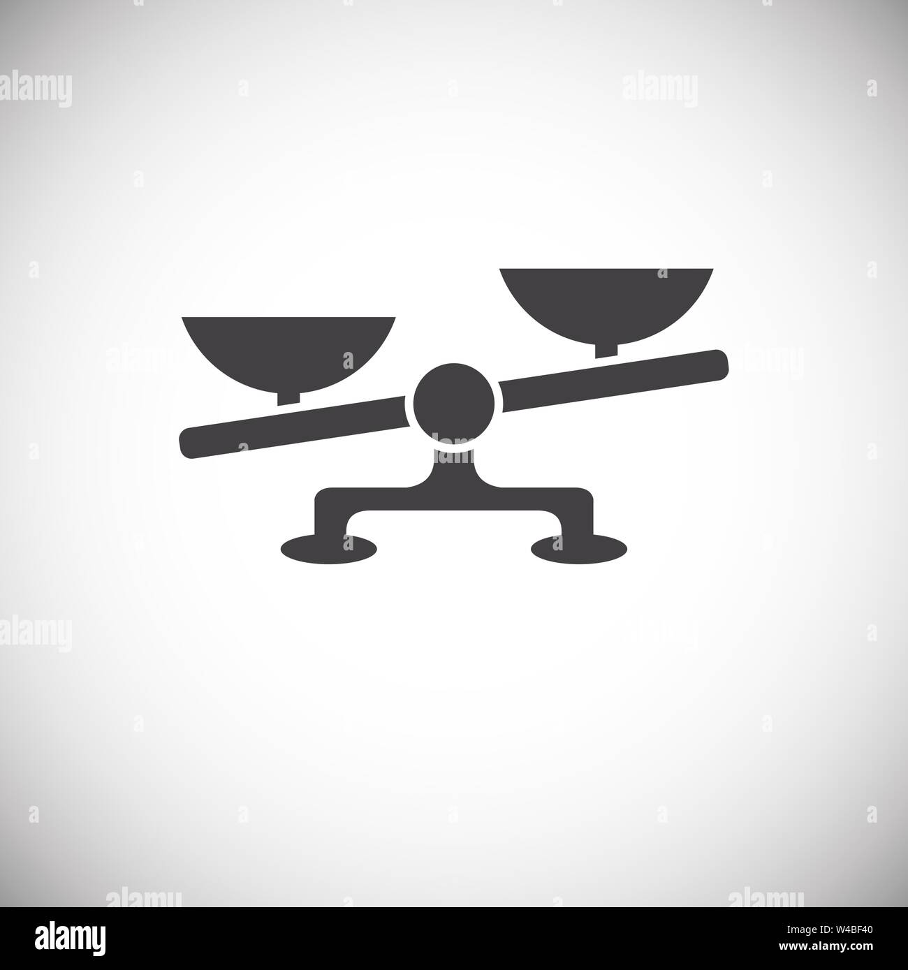 Scale icon on background for graphic and web design. Simple ...