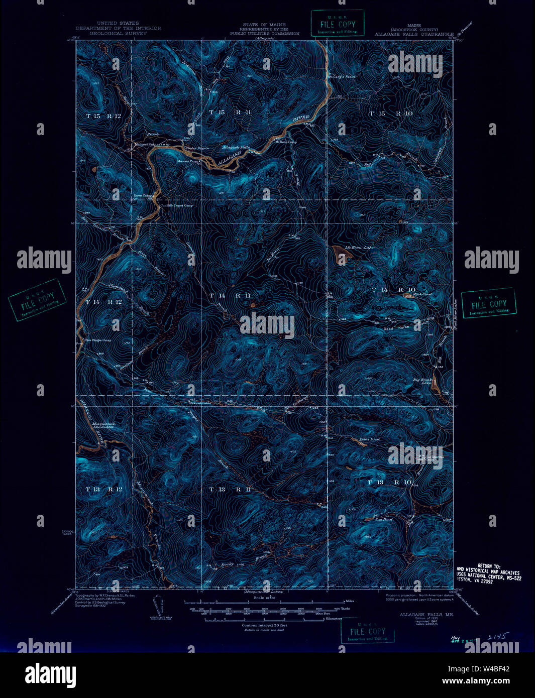 Allagash map hi-res stock photography and images - Alamy