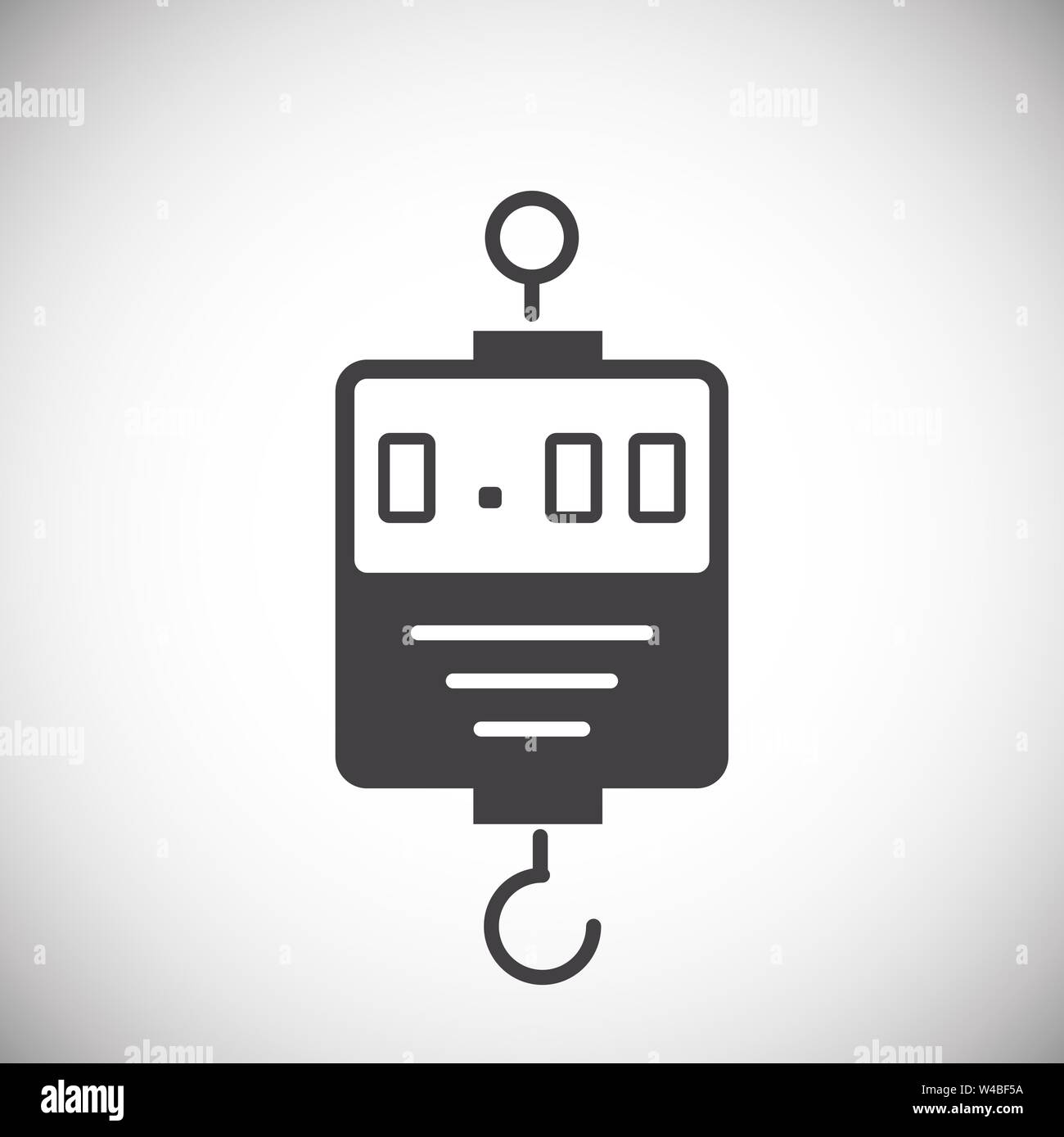 Scale icon on background for graphic and web design. Simple ...