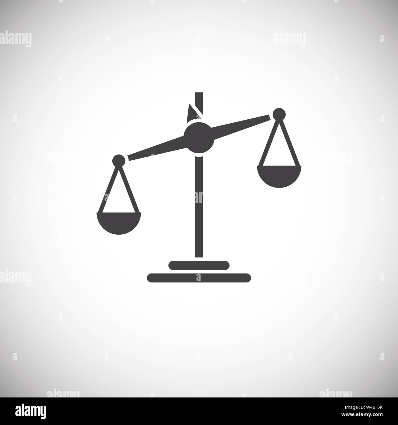 Scale icon on background for graphic and web design. Simple ...