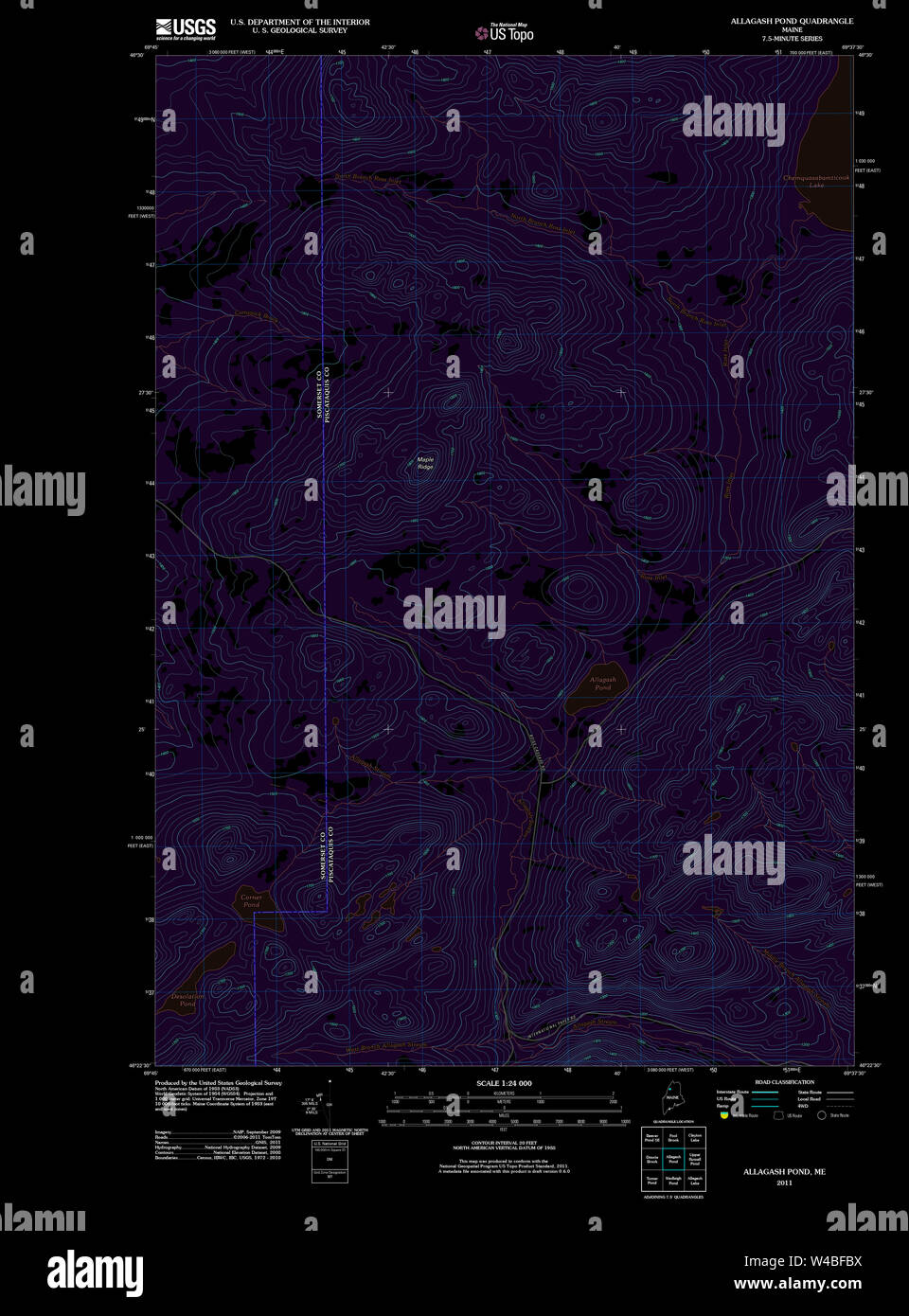 Map Of Allagash High Resolution Stock Photography and Images - Alamy