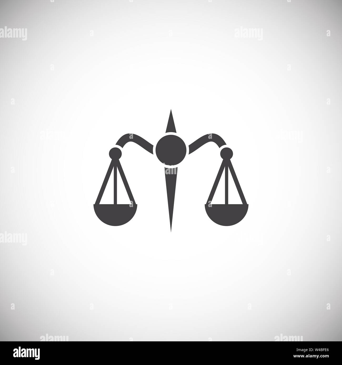 Scale icon on background for graphic and web design. Simple ...