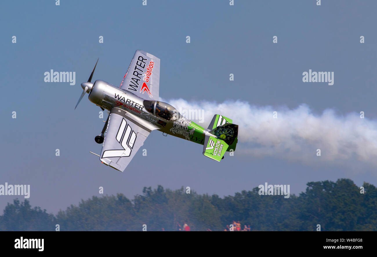 A stunt plane performs during the second edition of the Wings over ...
