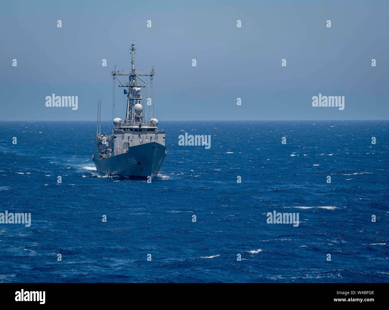 190721-N-UB406-0112 ATLANTIC OCEAN (July 21, 2019) The Turkish frigate ...