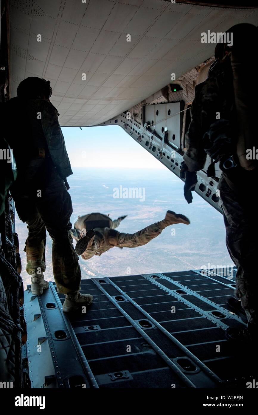 U.S. and Australian special operations forces (SOF) conduct a high-altitude low-opening (HALO ...