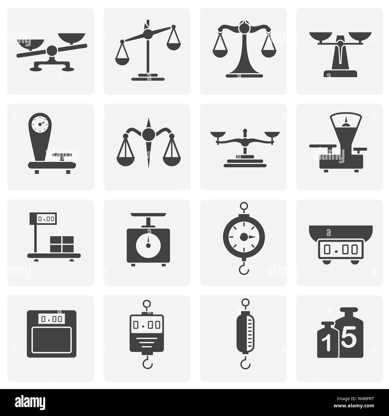 Scale related icons set on background for graphic and web design ...