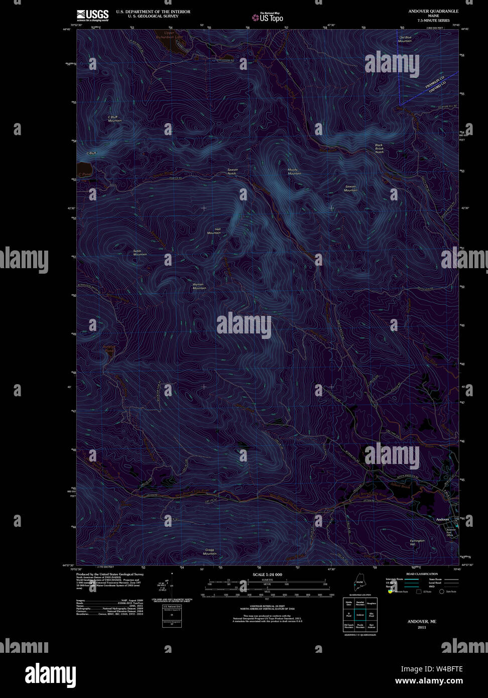 Map Of Andover Maine