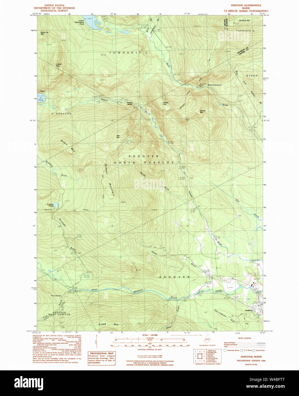 Map Of Andover Maine