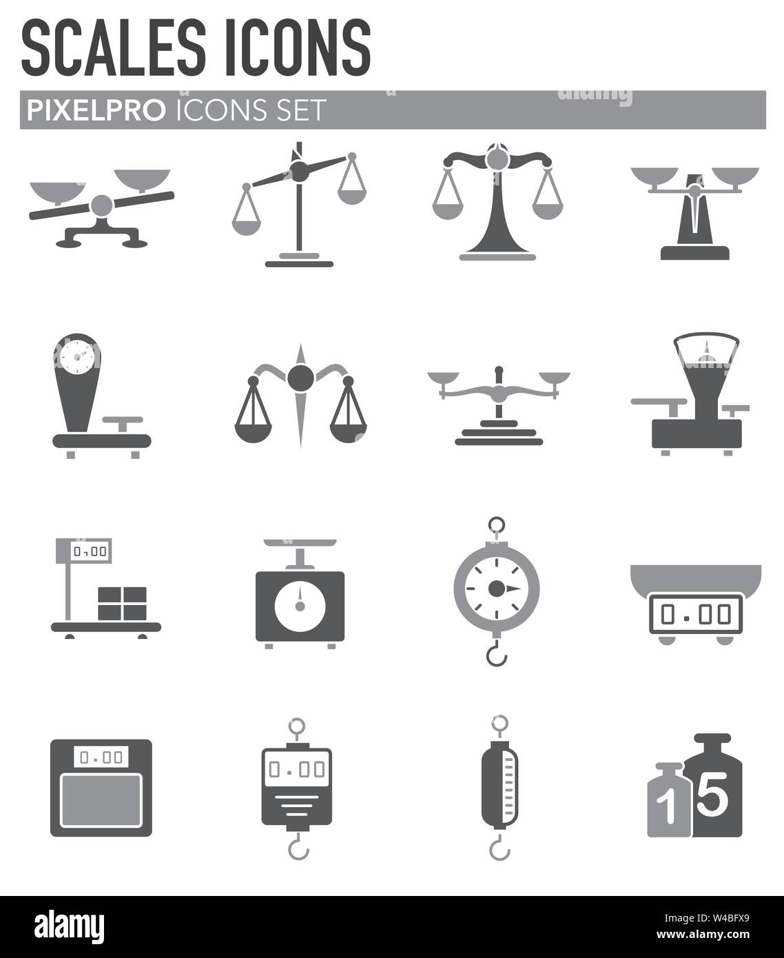 Scale related icons set on background for graphic and web design ...